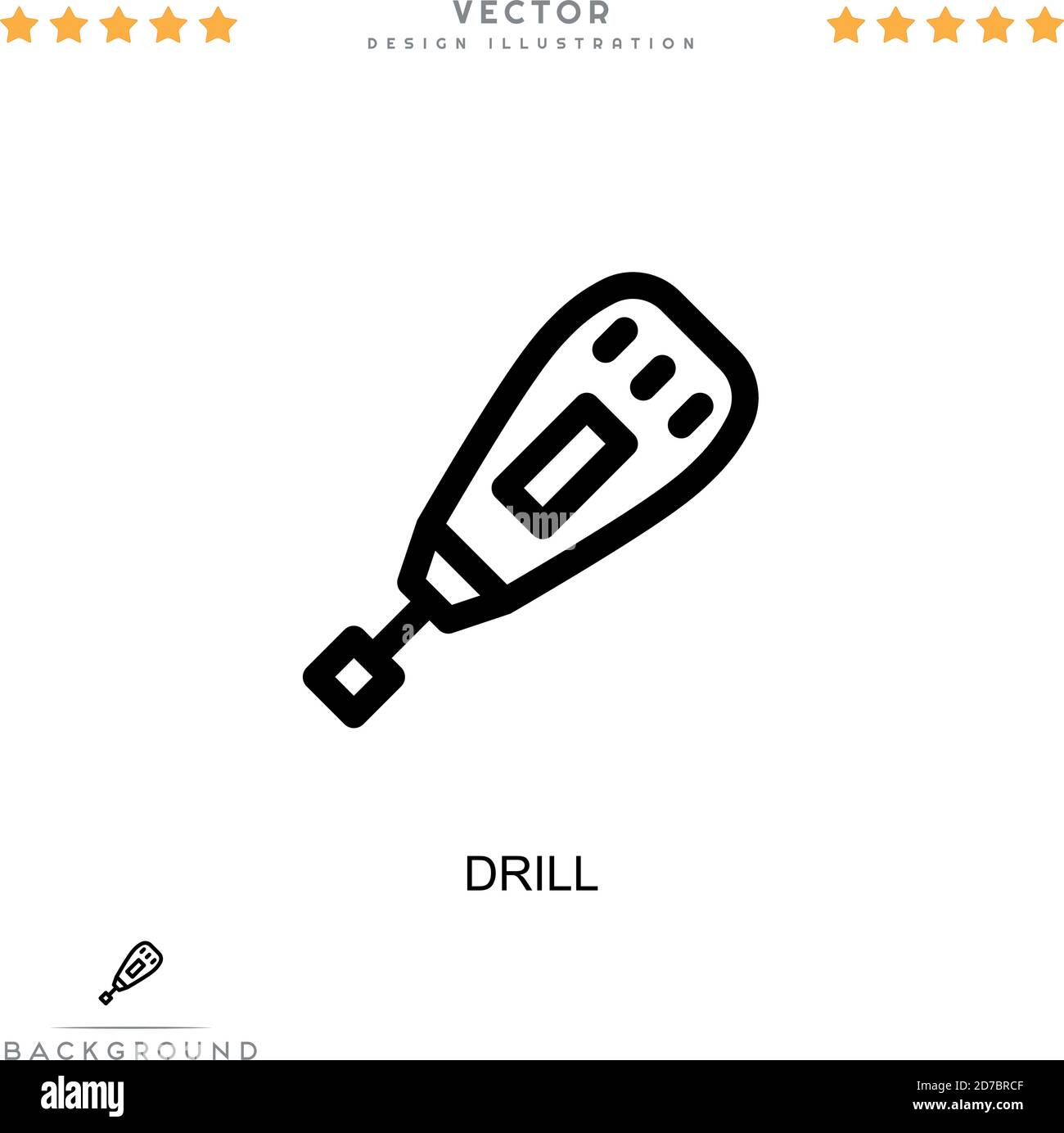 Drill icon. Simple element from digital disruption collection. Line ...