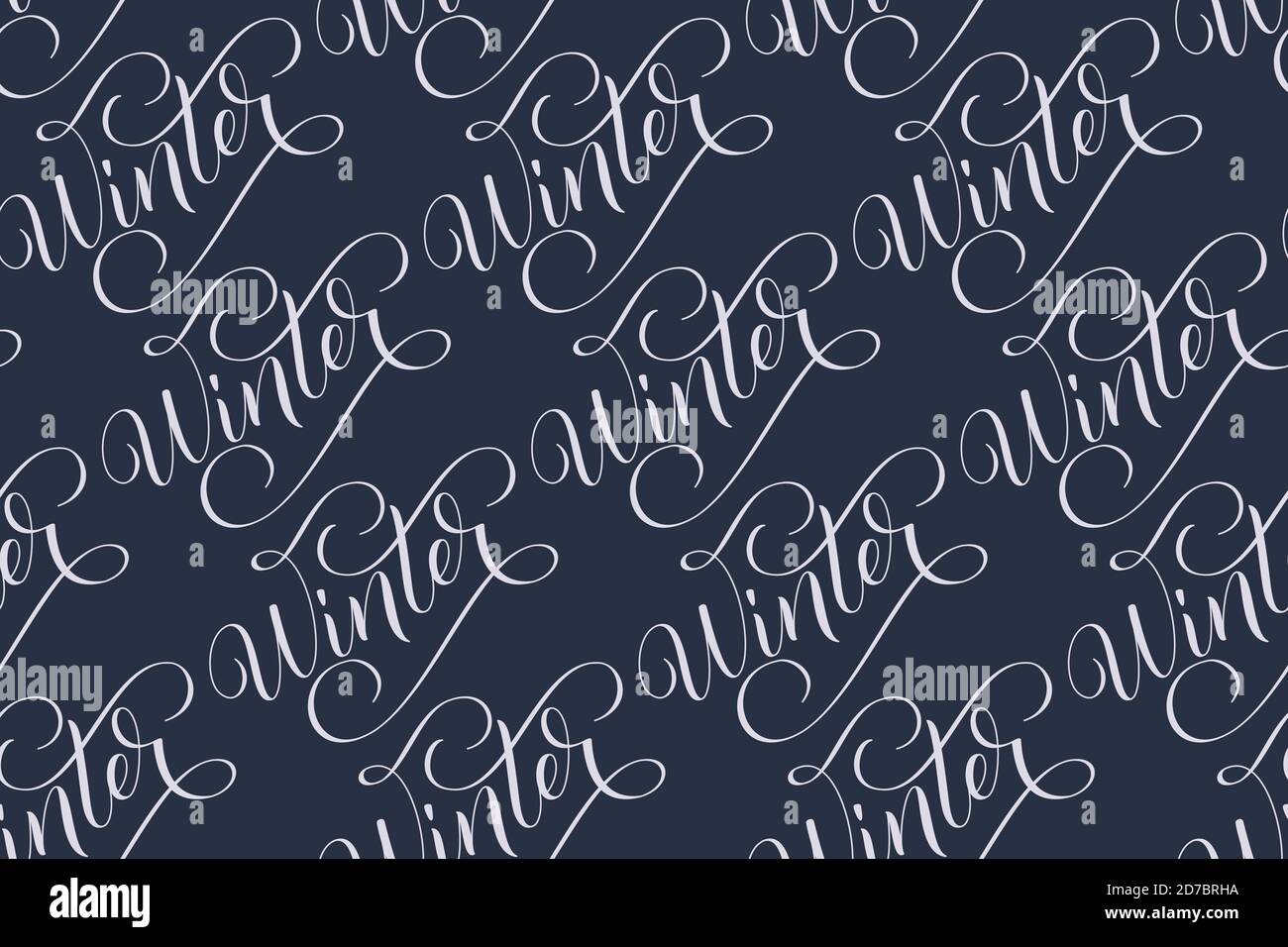 Seamless Brush calligraphy Winter Stock Vector Image & Art - Alamy