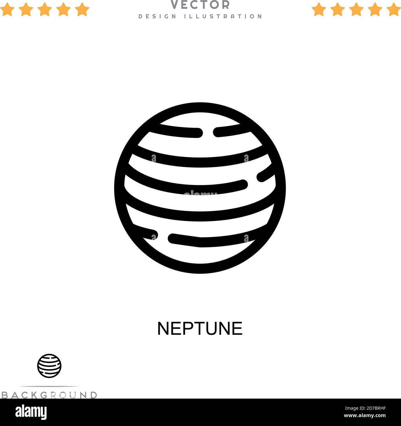 Neptune icon. Simple element from digital disruption collection. Line ...