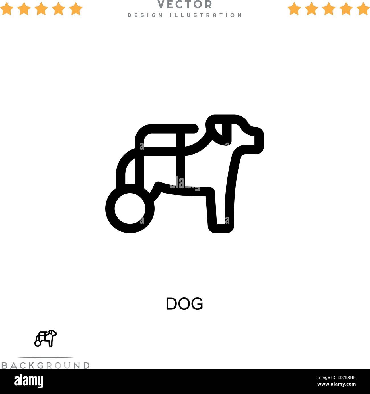 Dog icon. Simple element from digital disruption collection. Line Dog ...