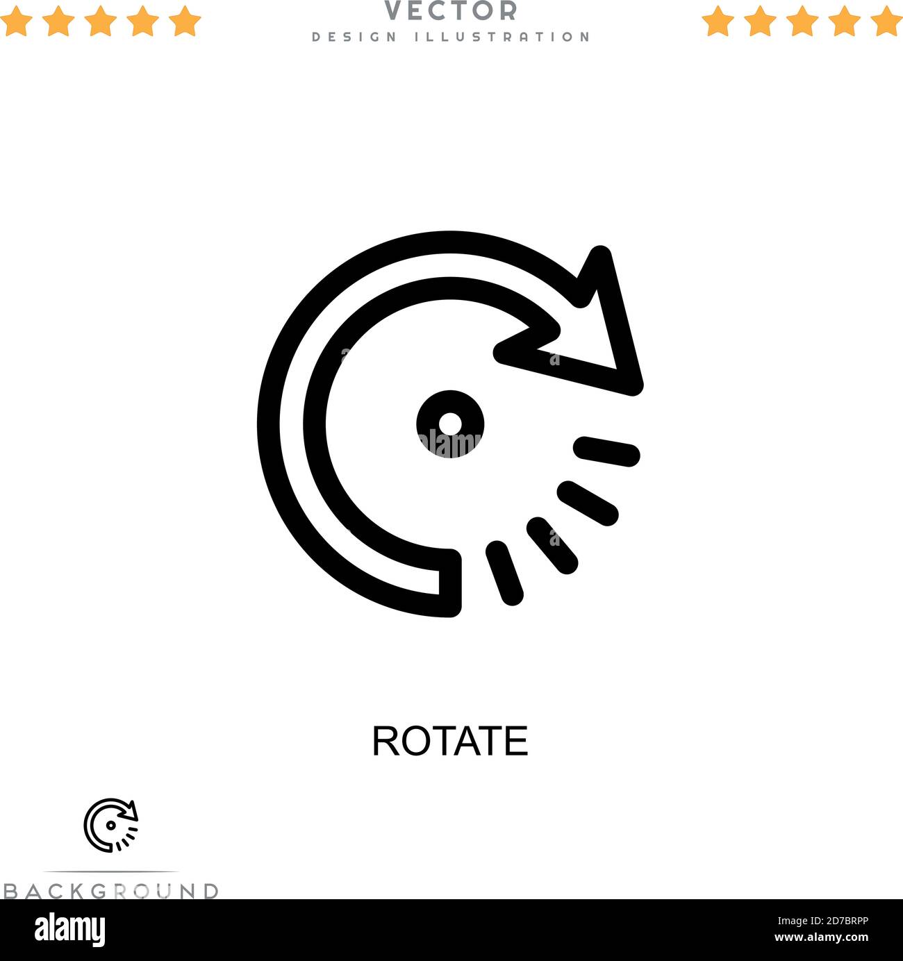 Rotate icon. Simple element from digital disruption collection. Line ...