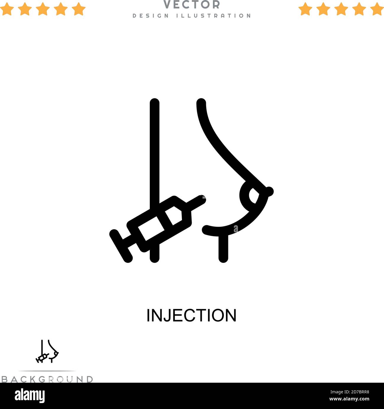 Injection icon. Simple element from digital disruption collection. Line ...