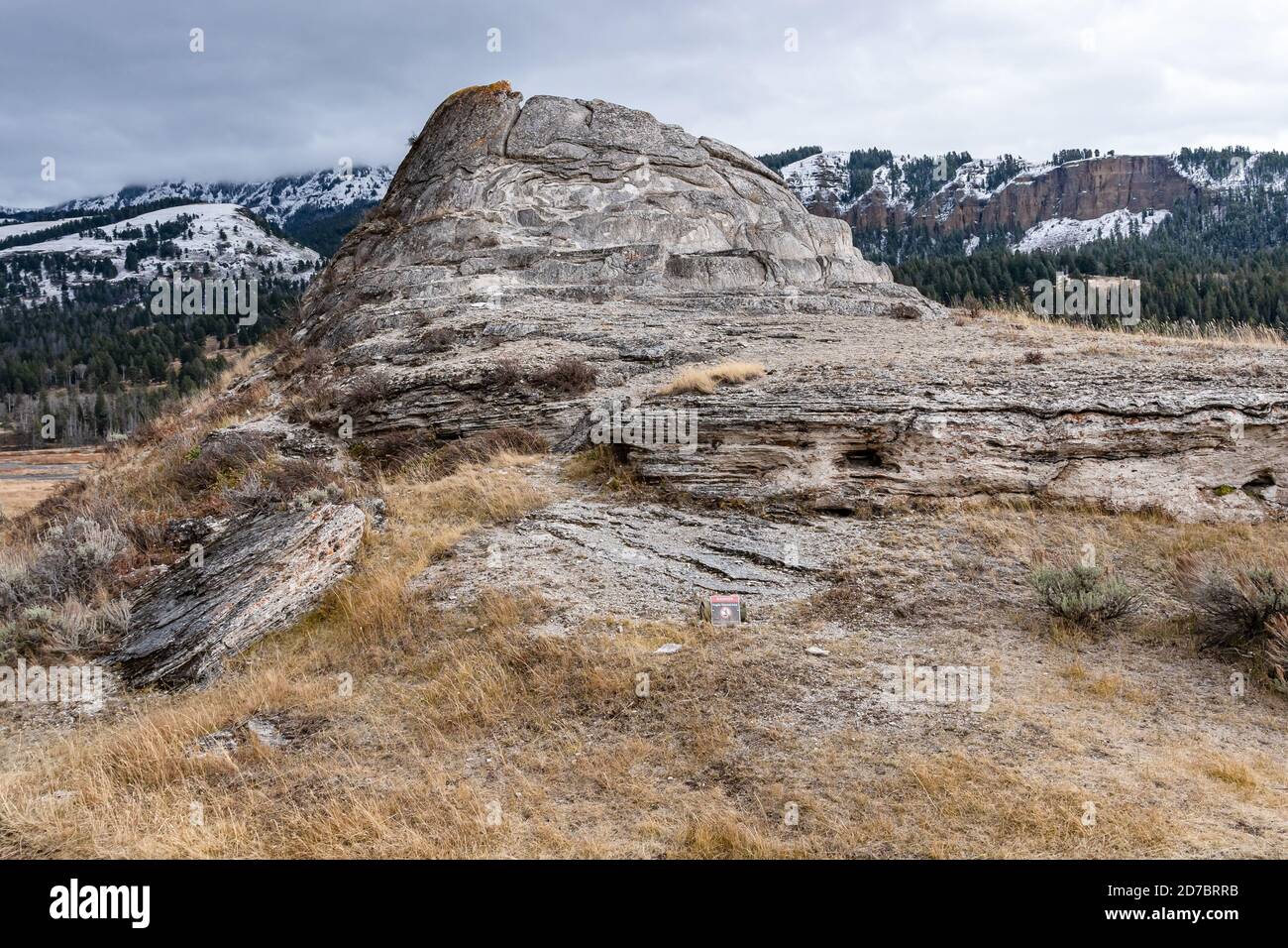 Soda Butte formed by a hot spring over a hundred years ago, is a ...