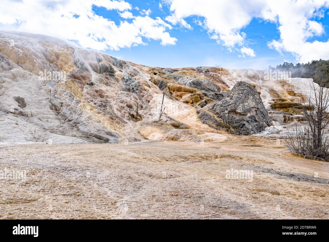 Travertine terraces yellowstone hi-res stock photography and images - Alamy