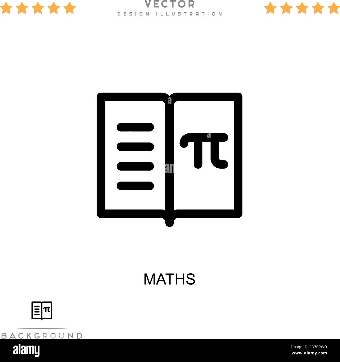 Maths icon. Simple element from digital disruption collection. Line ...