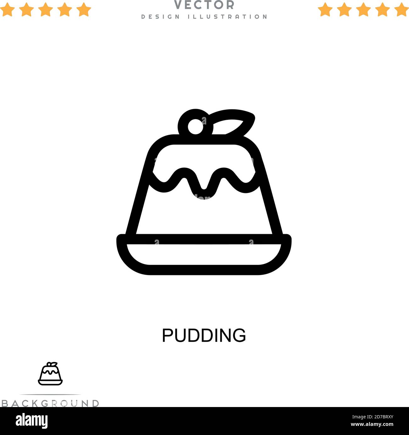 Pudding icon. Simple element from digital disruption collection. Line ...