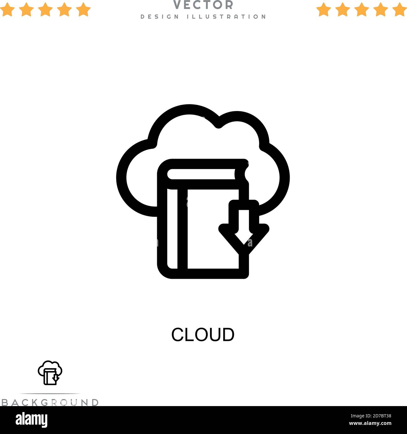 Cloud icon. Simple element from digital disruption collection. Line ...