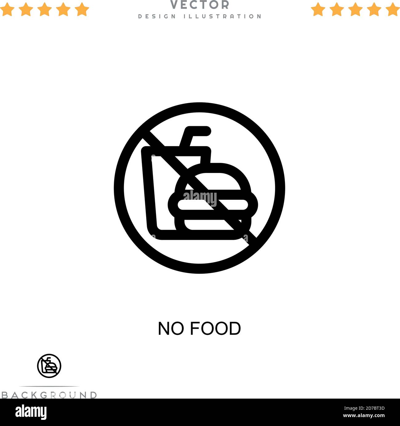 No food icon. Simple element from digital disruption collection. Line ...