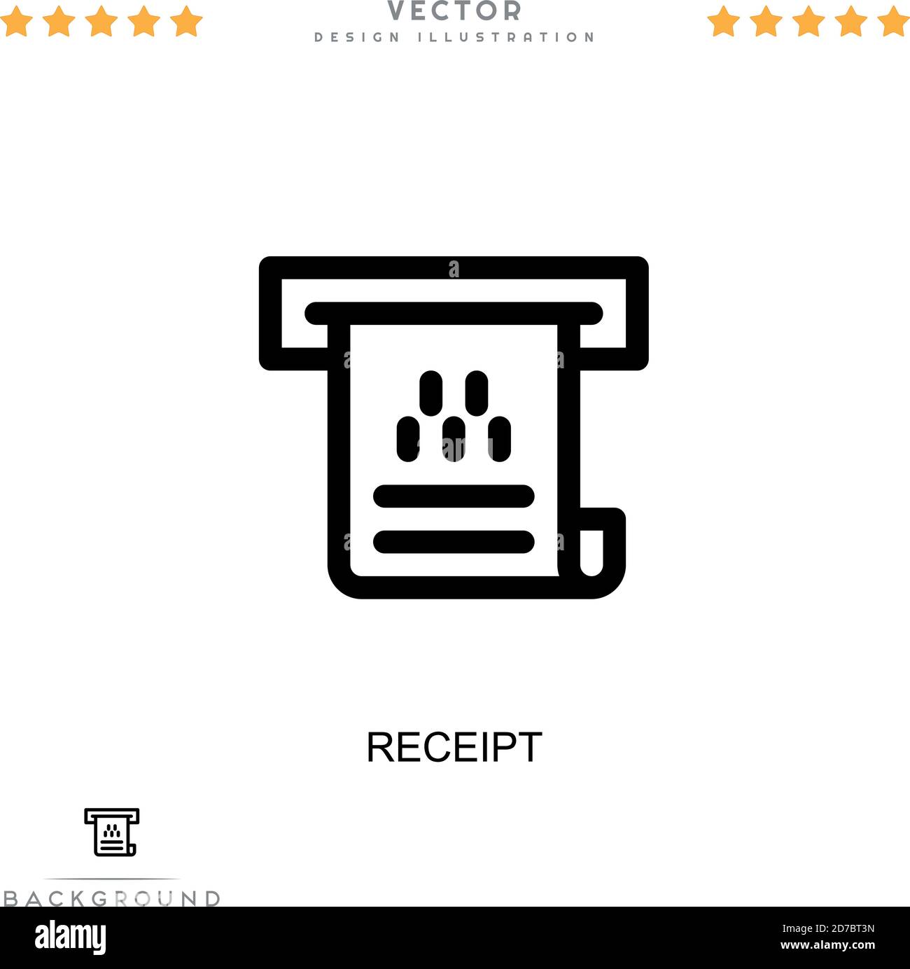 Receipt icon. Simple element from digital disruption collection. Line ...