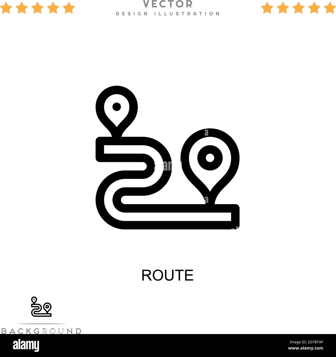 Route icon. Simple element from digital disruption collection. Line ...