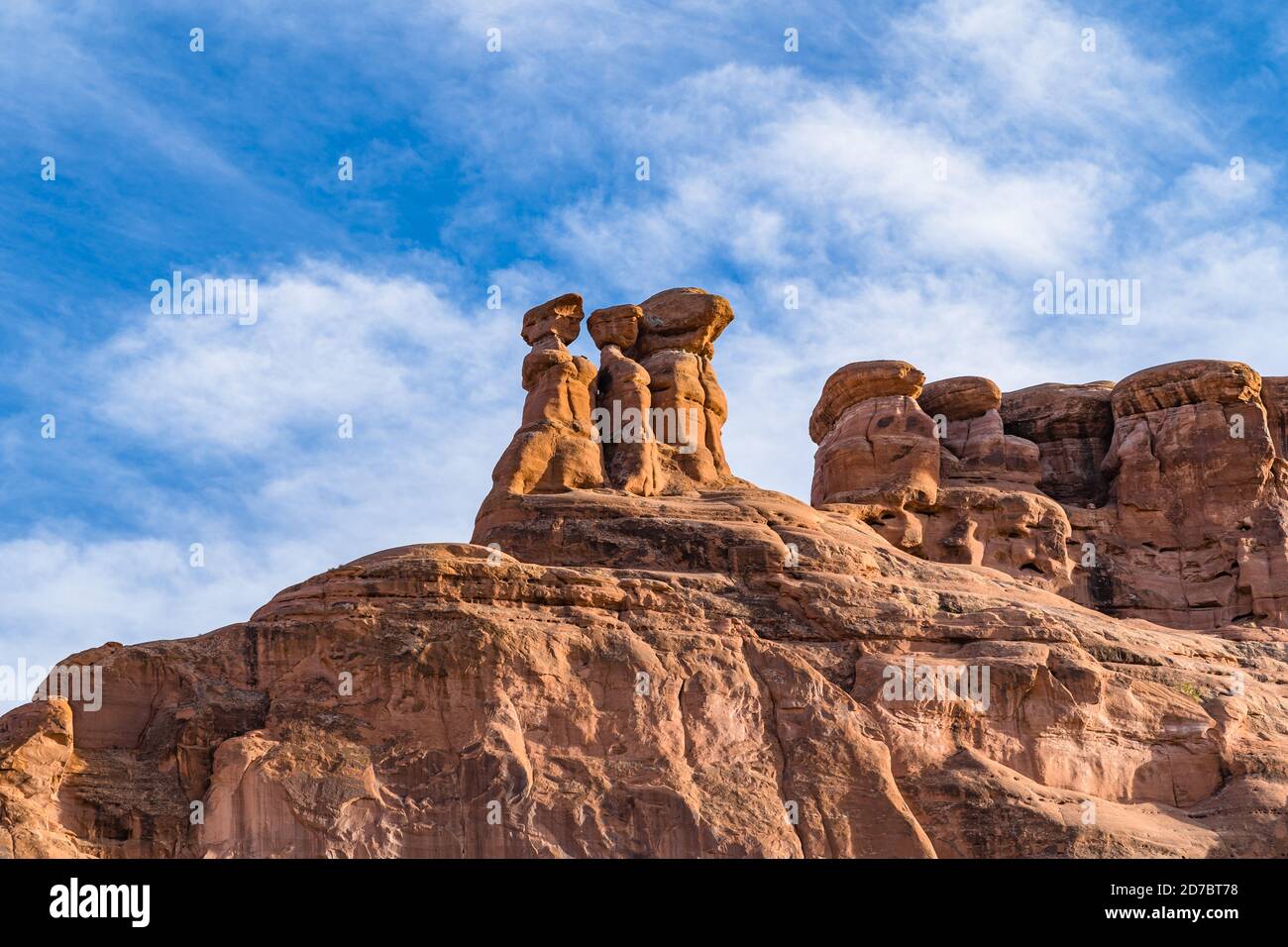 Sandstone rock formations in Arches National Park, Utah Stock Photo - Alamy