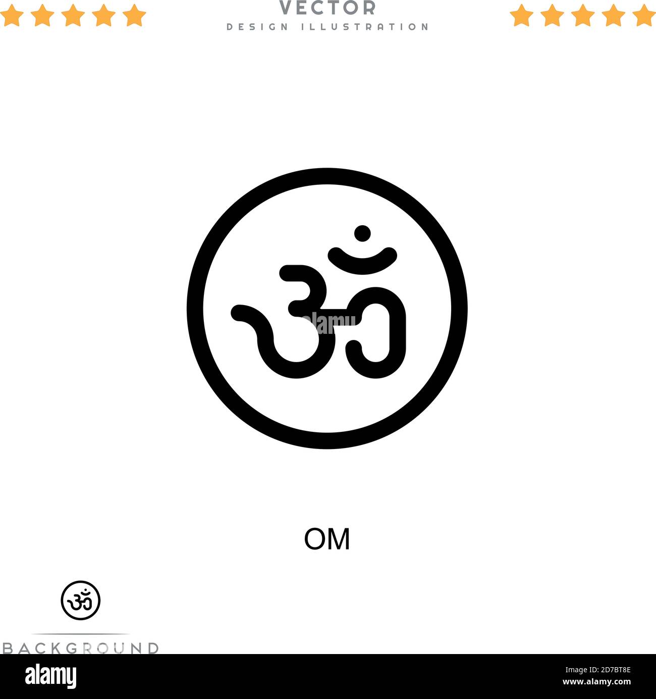 Om icon. Simple element from digital disruption collection. Line Om ...