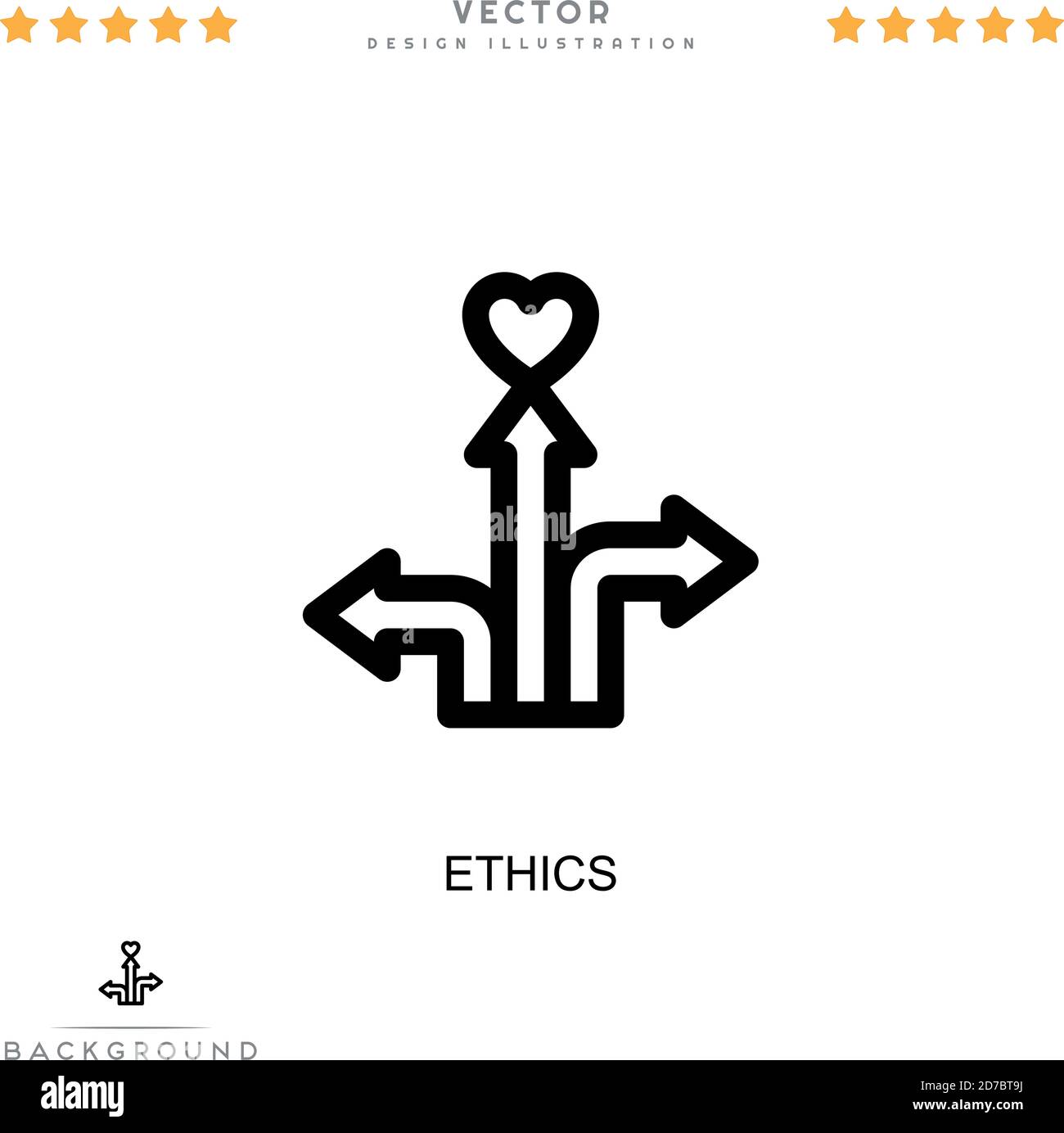 Ethics icon. Simple element from digital disruption collection. Line ...