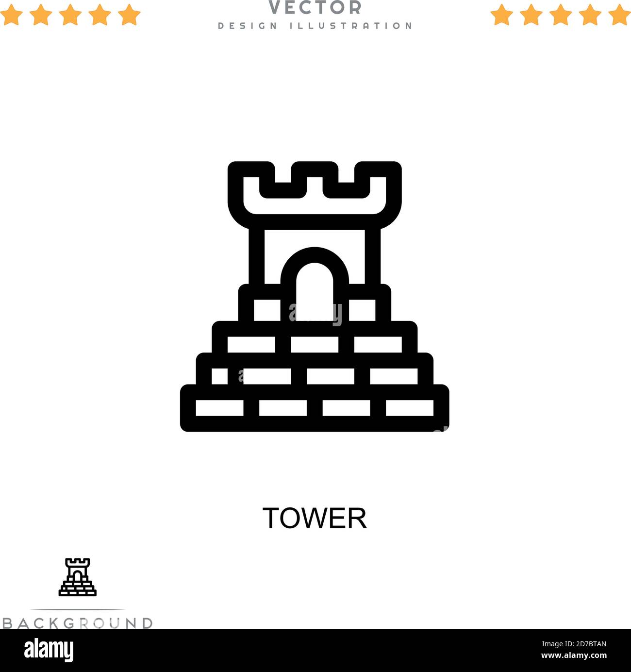Tower icon. Simple element from digital disruption collection. Line ...