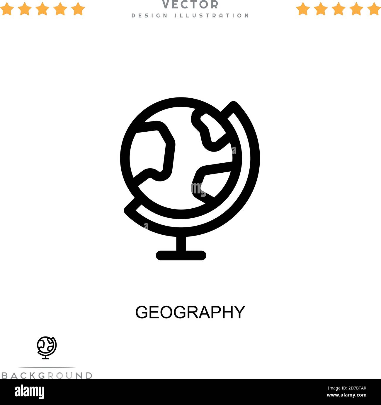 Geography icon. Simple element from digital disruption collection. Line ...
