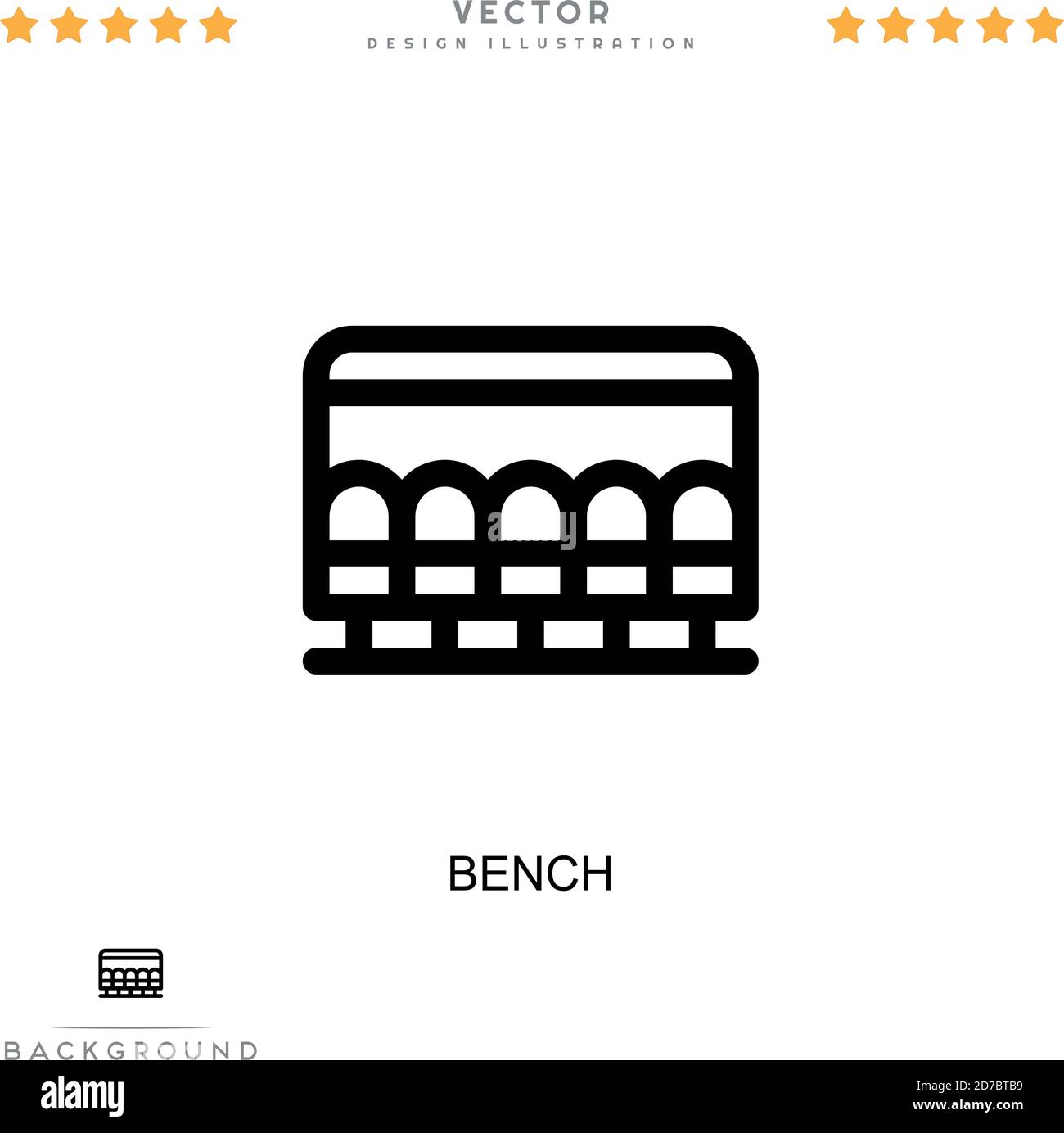 Bench icon. Simple element from digital disruption collection. Line ...