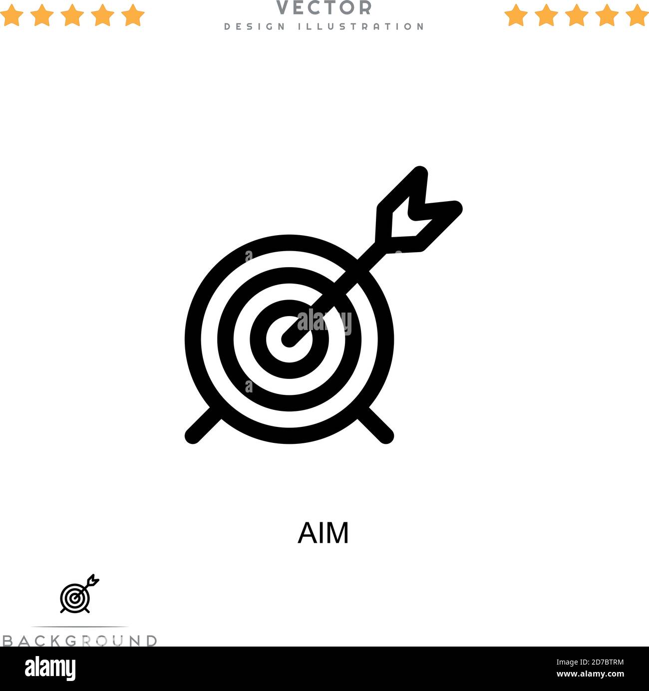 Aim icon. Simple element from digital disruption collection. Line Aim ...