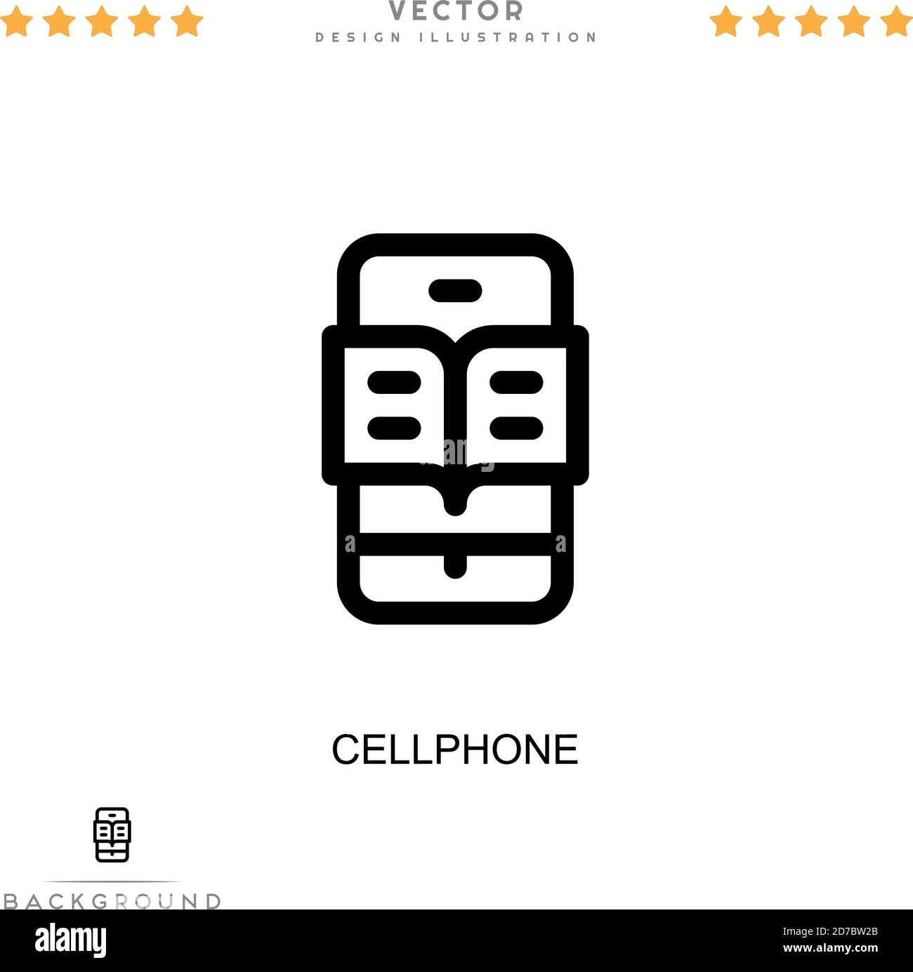 Cellphone icon. Simple element from digital disruption collection. Line ...