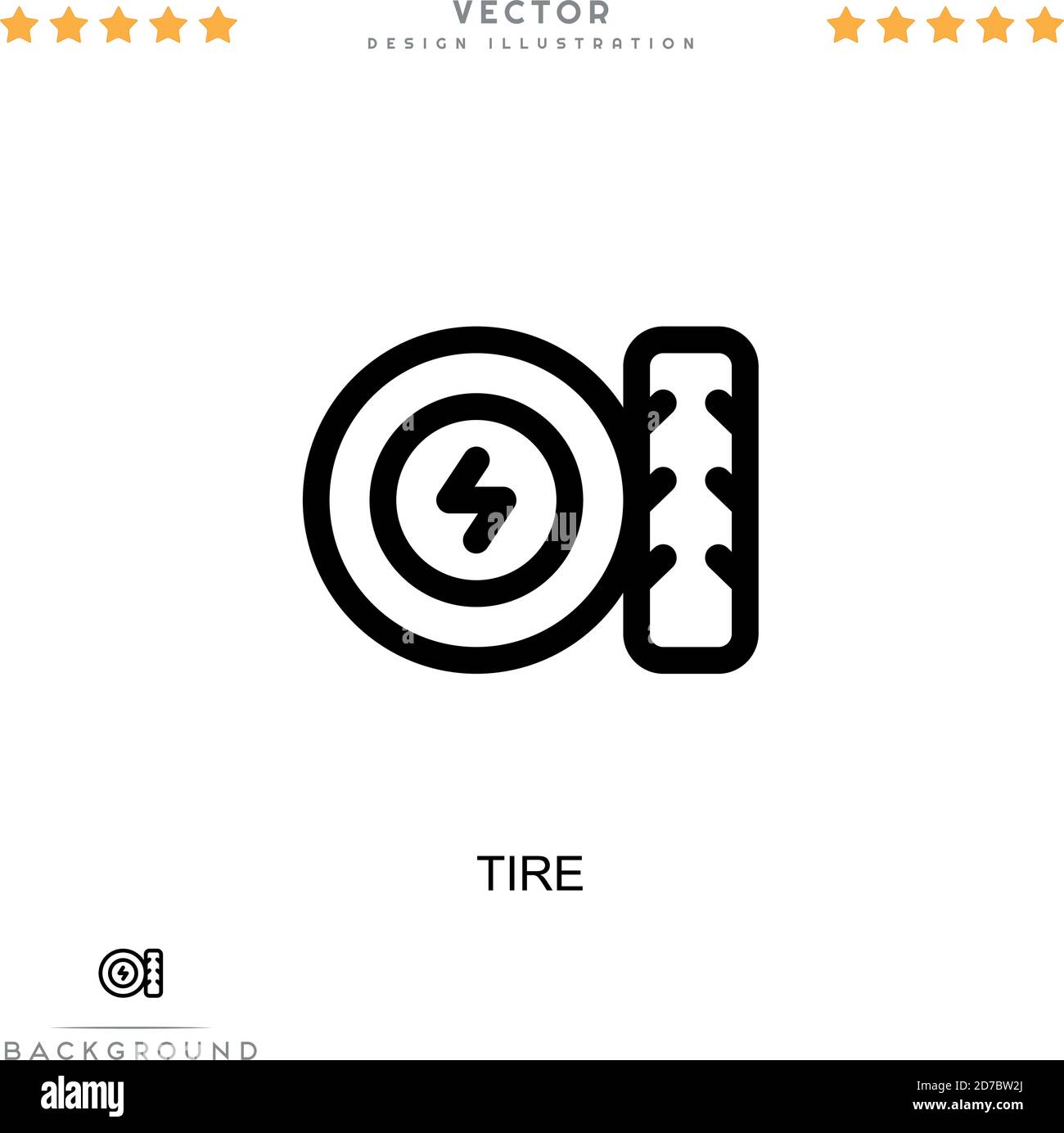 Tire icon. Simple element from digital disruption collection. Line Tire ...