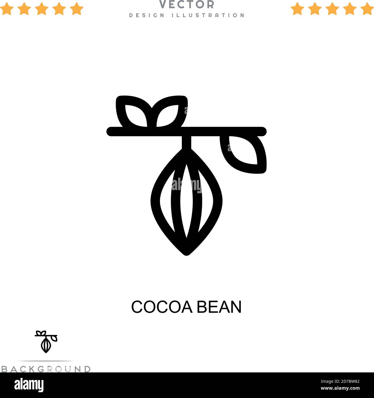 Cocoa bean icon. Simple element from digital disruption collection ...