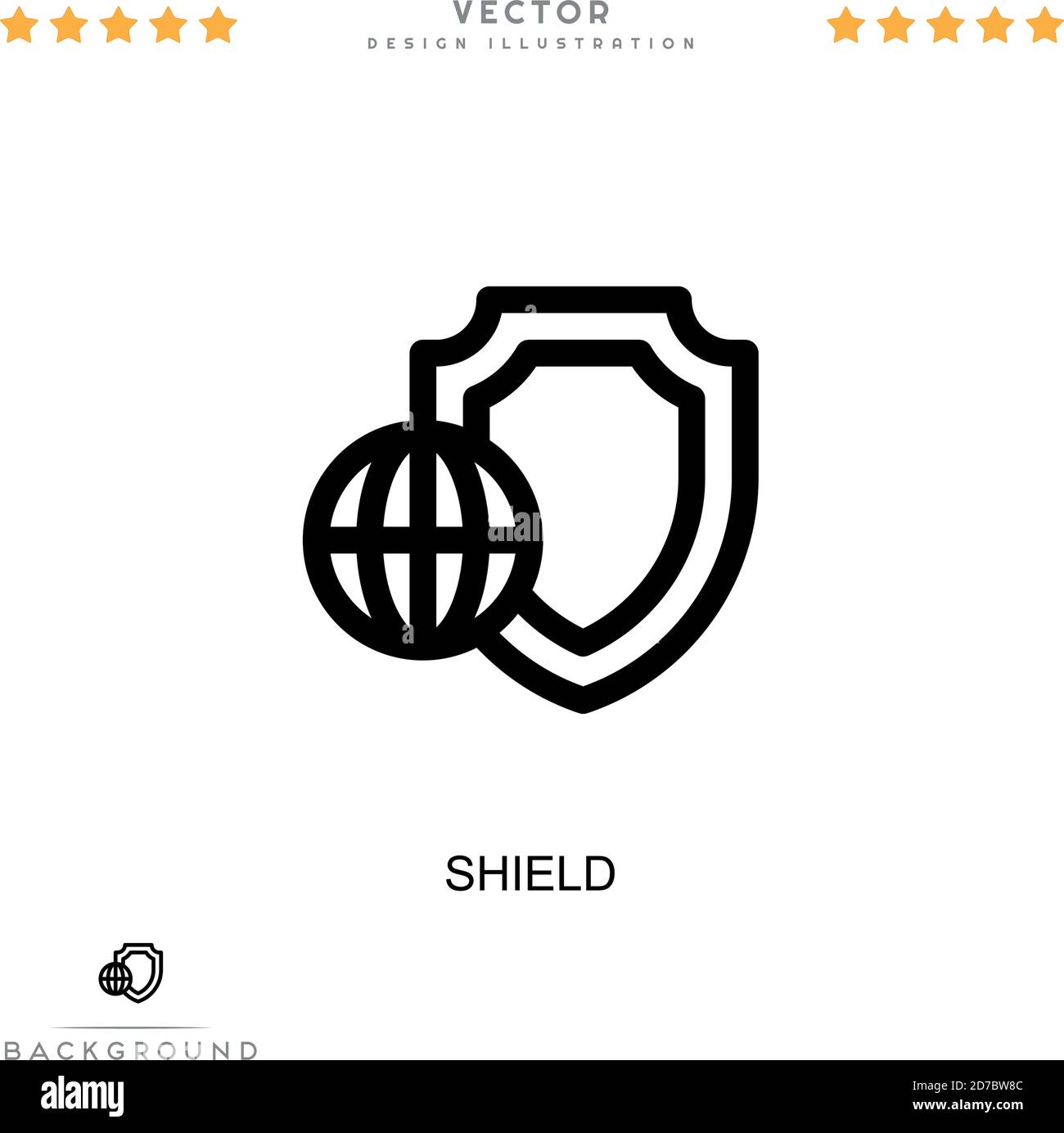 Shield icon. Simple element from digital disruption collection. Line ...