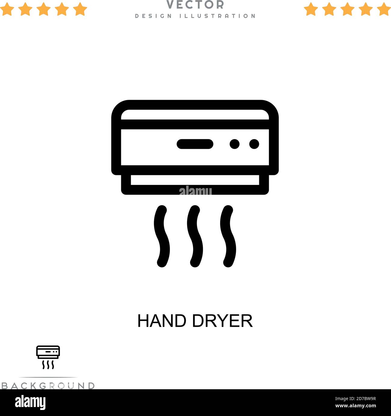 Hand dryer icon. Simple element from digital disruption collection ...