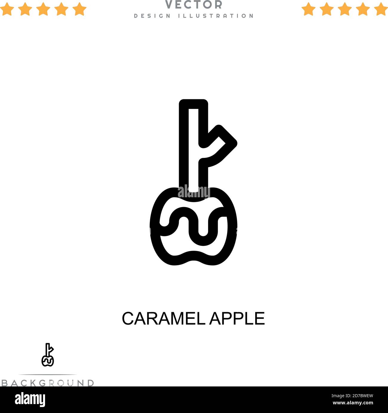 Caramel apple icon. Simple element from digital disruption collection ...