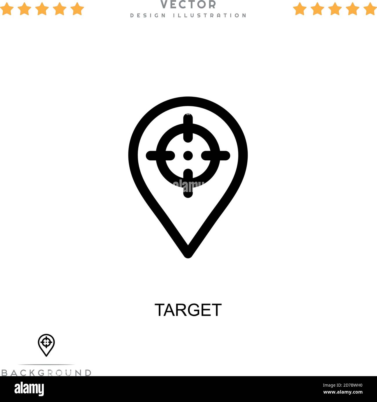 Target icon. Simple element from digital disruption collection. Line ...