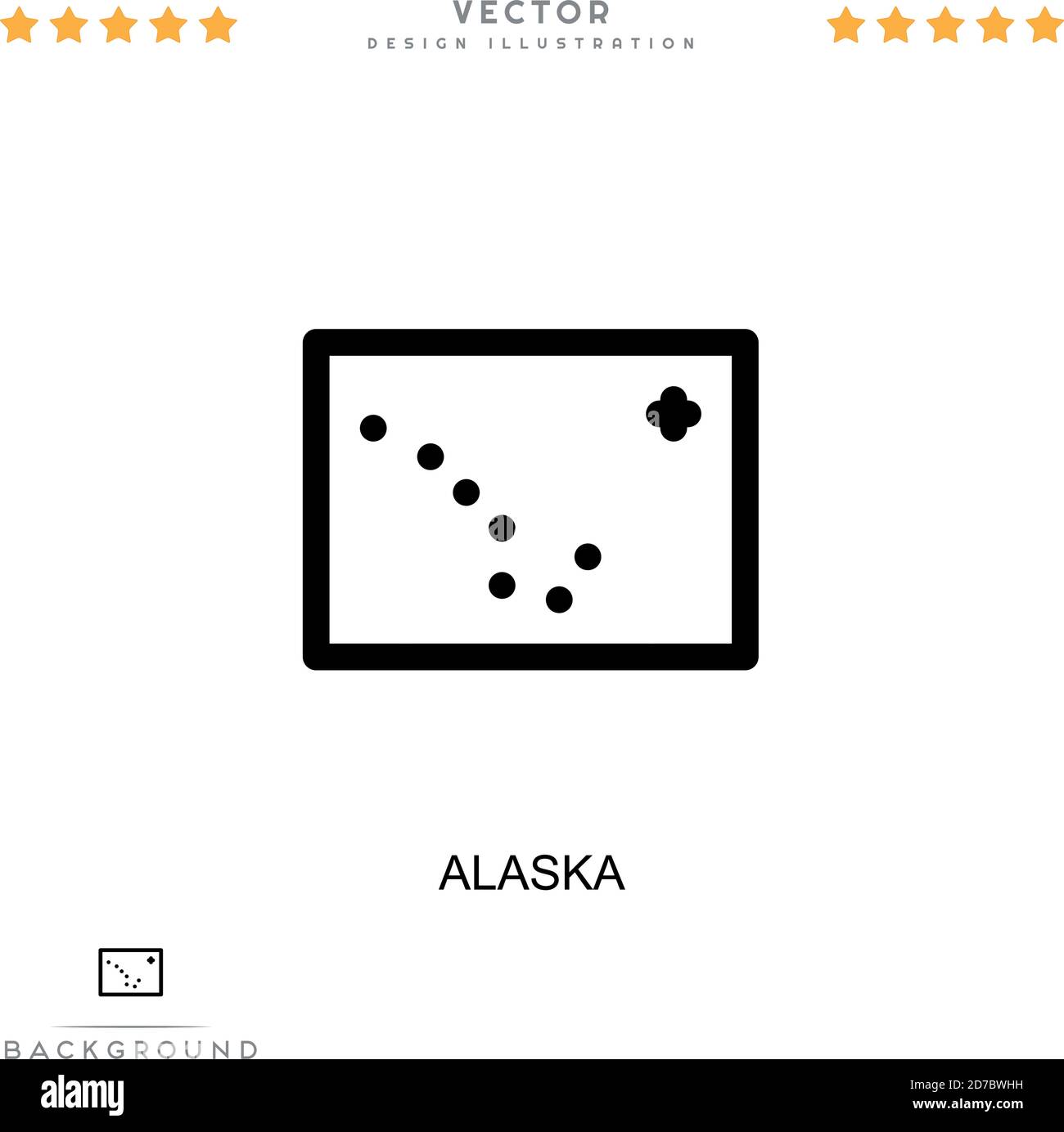 Alaska icon. Simple element from digital disruption collection. Line ...