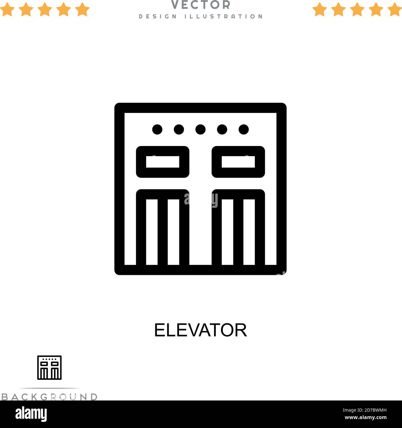 Elevator icon. Simple element from digital disruption collection. Line ...