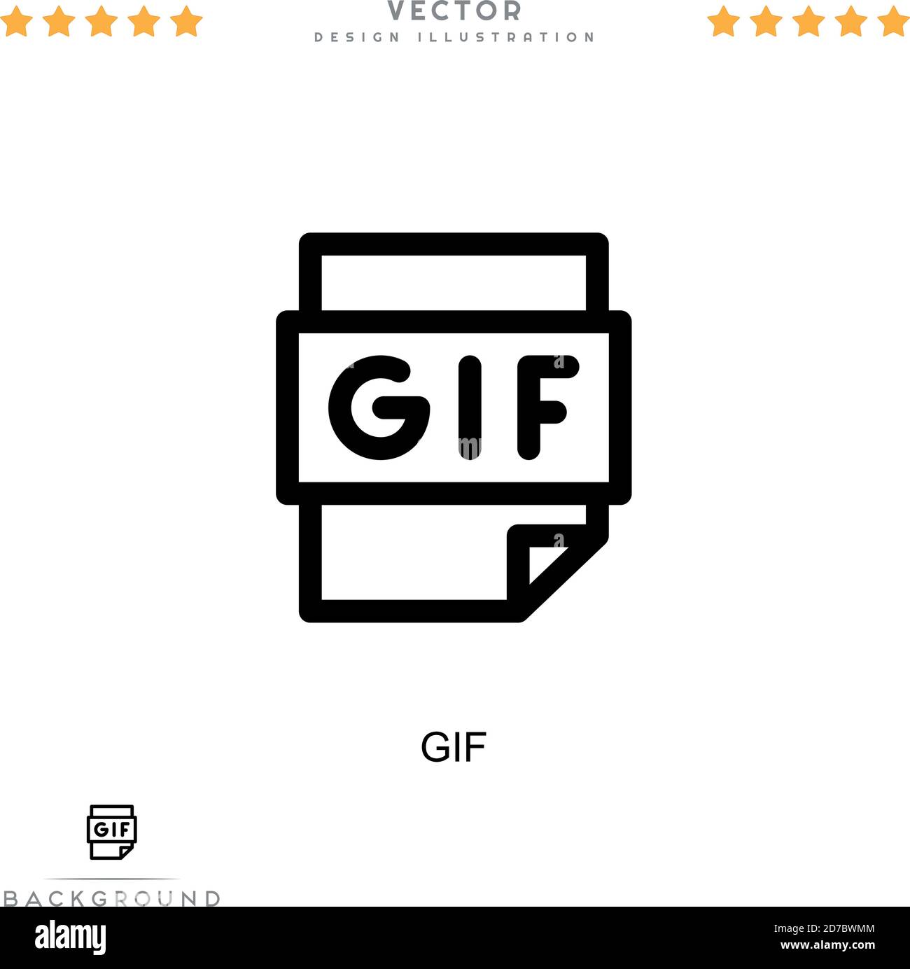 Gif icon. Simple element from digital disruption collection. Line Gif ...