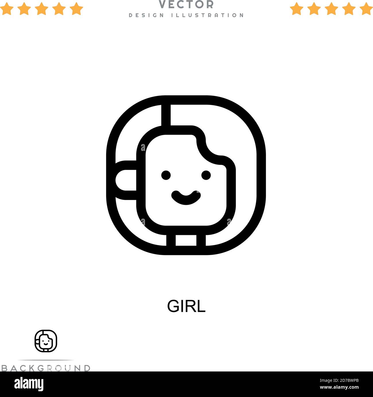 Girl icon. Simple element from digital disruption collection. Line Girl ...