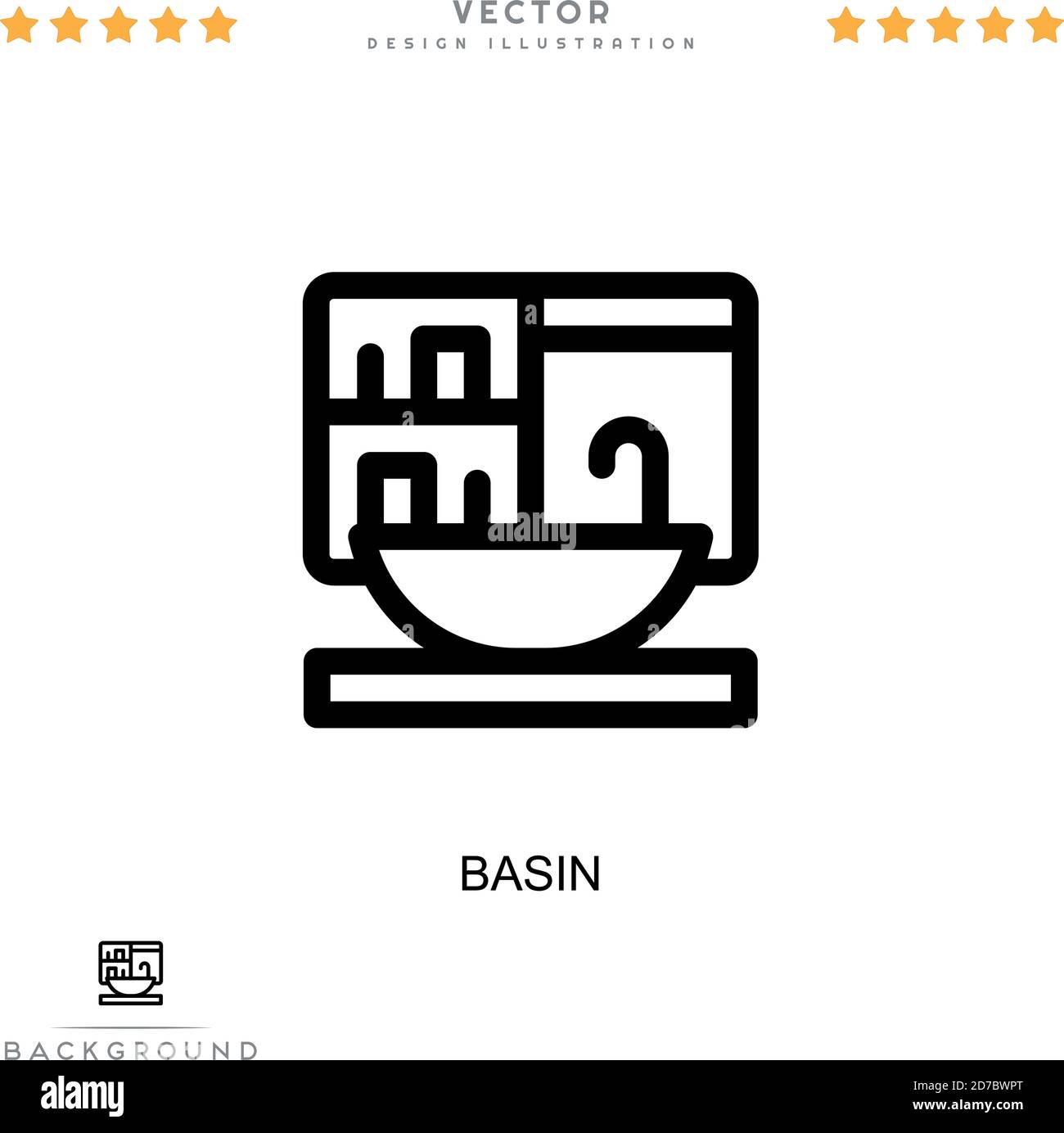 Basin icon. Simple element from digital disruption collection. Line ...