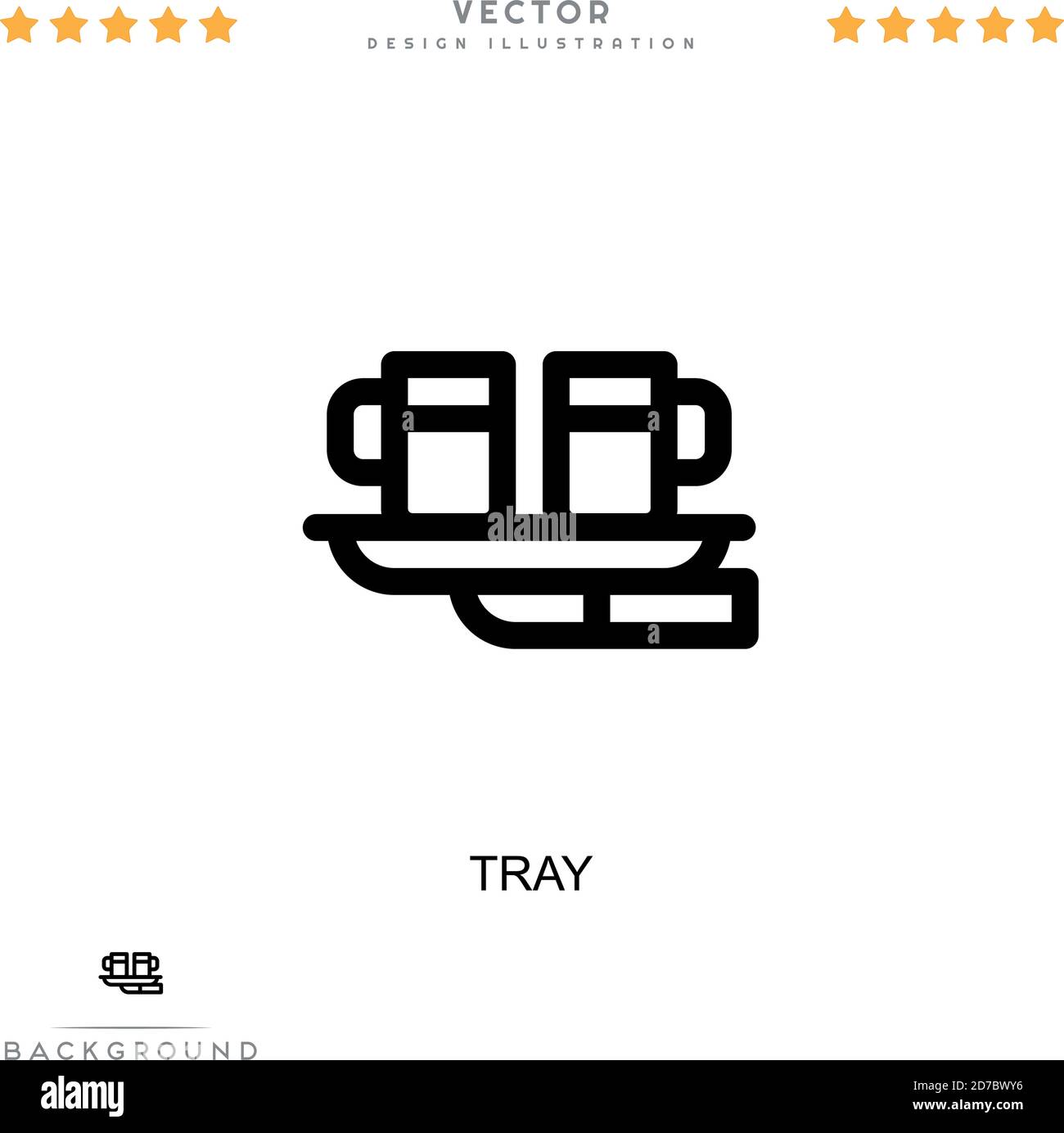Tray icon. Simple element from digital disruption collection. Line Tray ...