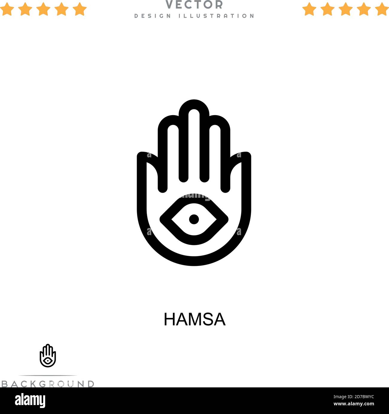 Hamsa icon. Simple element from digital disruption collection. Line ...