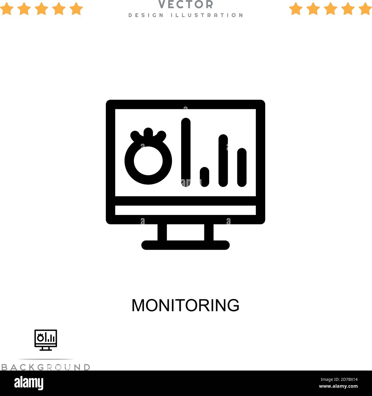 Monitoring icon. Simple element from digital disruption collection ...