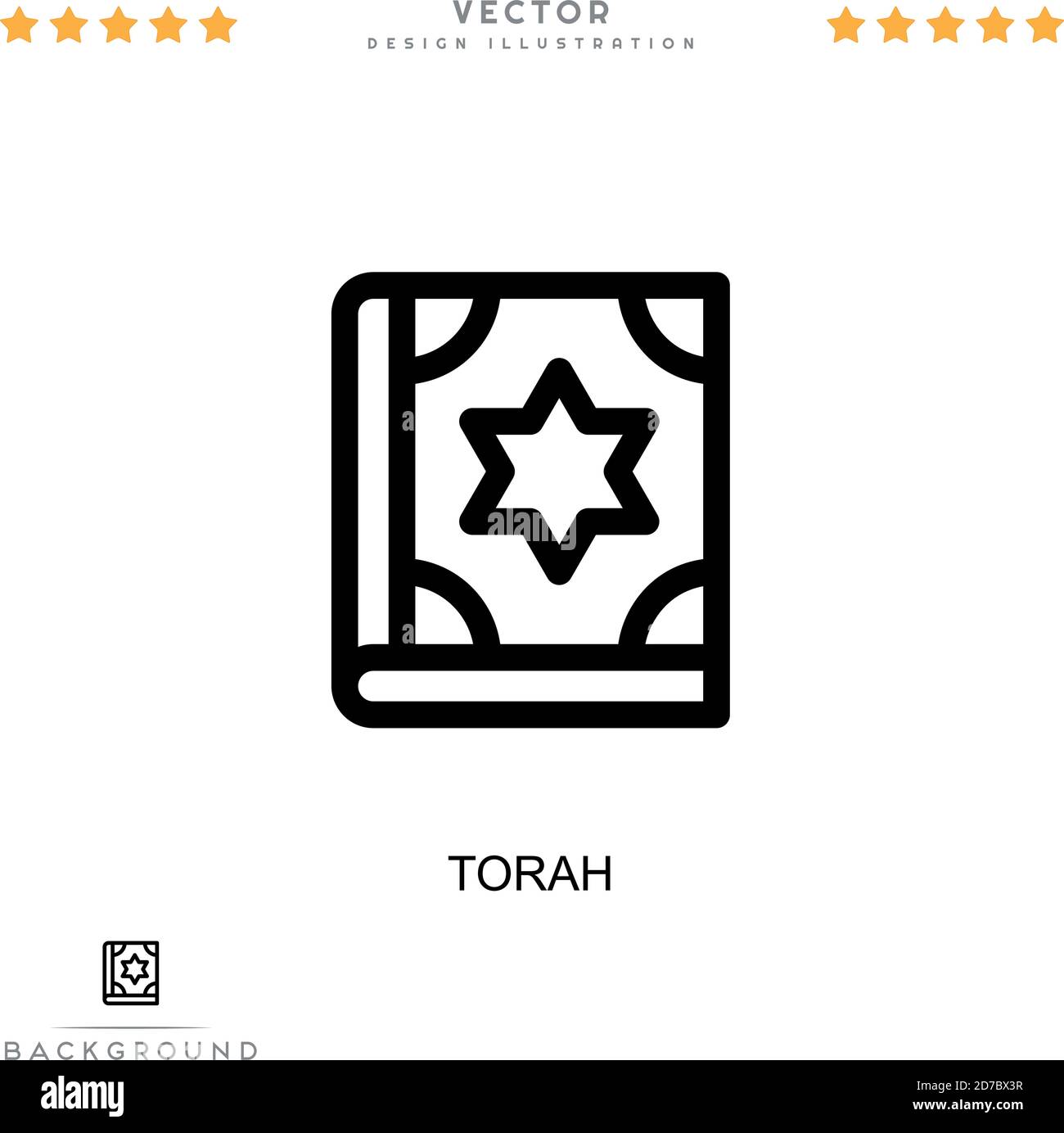 Torah icon. Simple element from digital disruption collection. Line ...