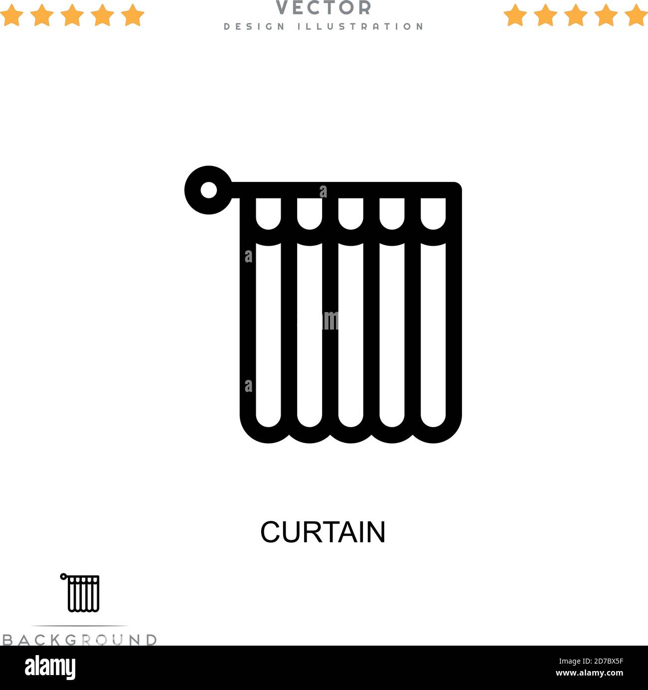 Curtain icon. Simple element from digital disruption collection. Line ...