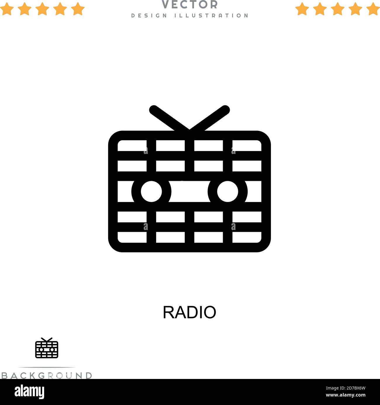 Radio icon. Simple element from digital disruption collection. Line ...