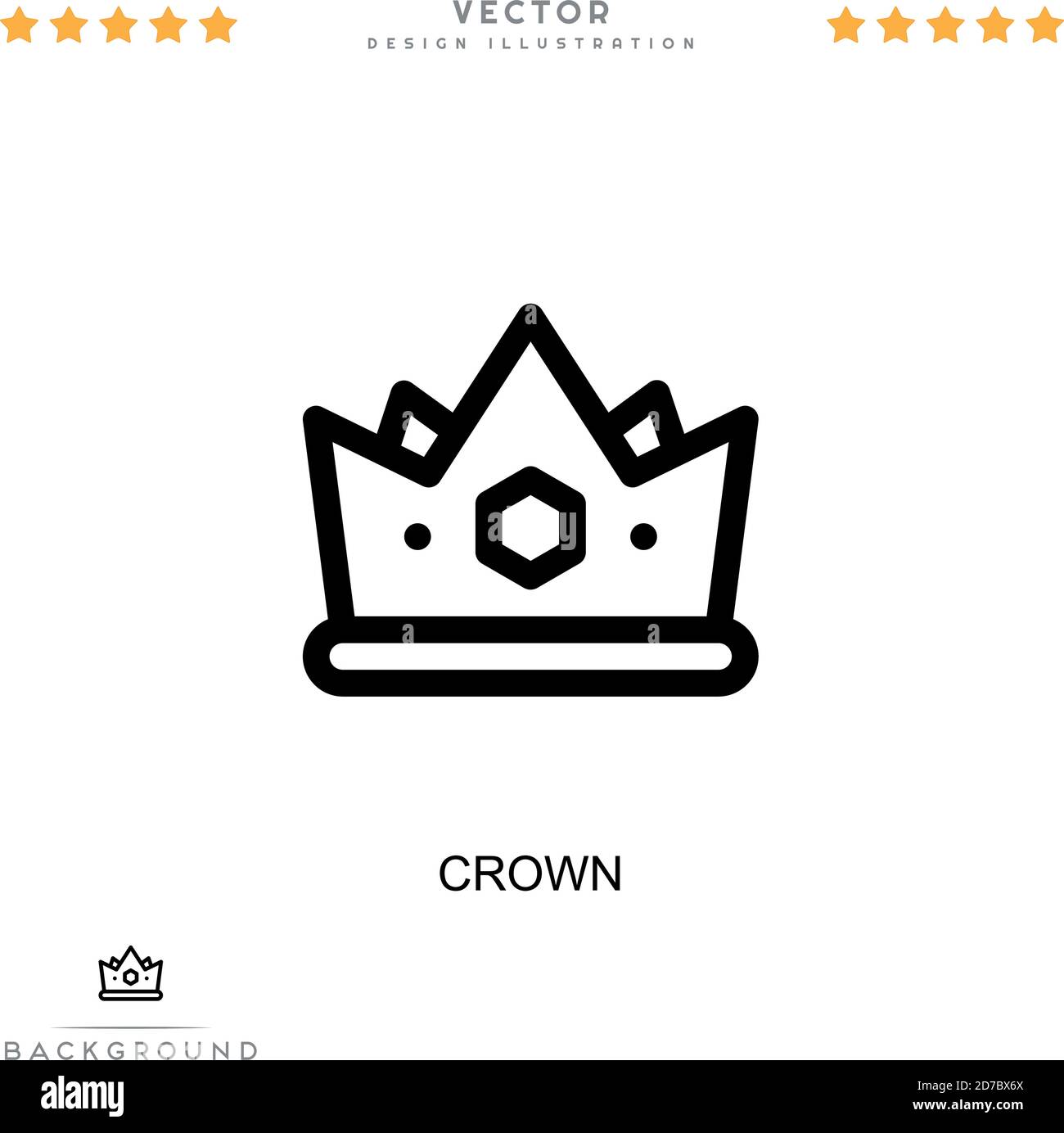 Crown icon. Simple element from digital disruption collection. Line ...