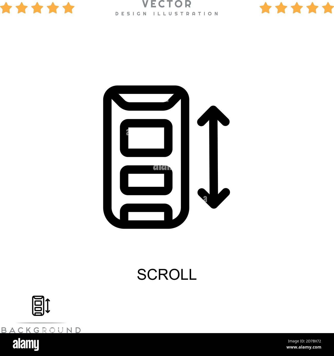 Scroll icon. Simple element from digital disruption collection. Line ...
