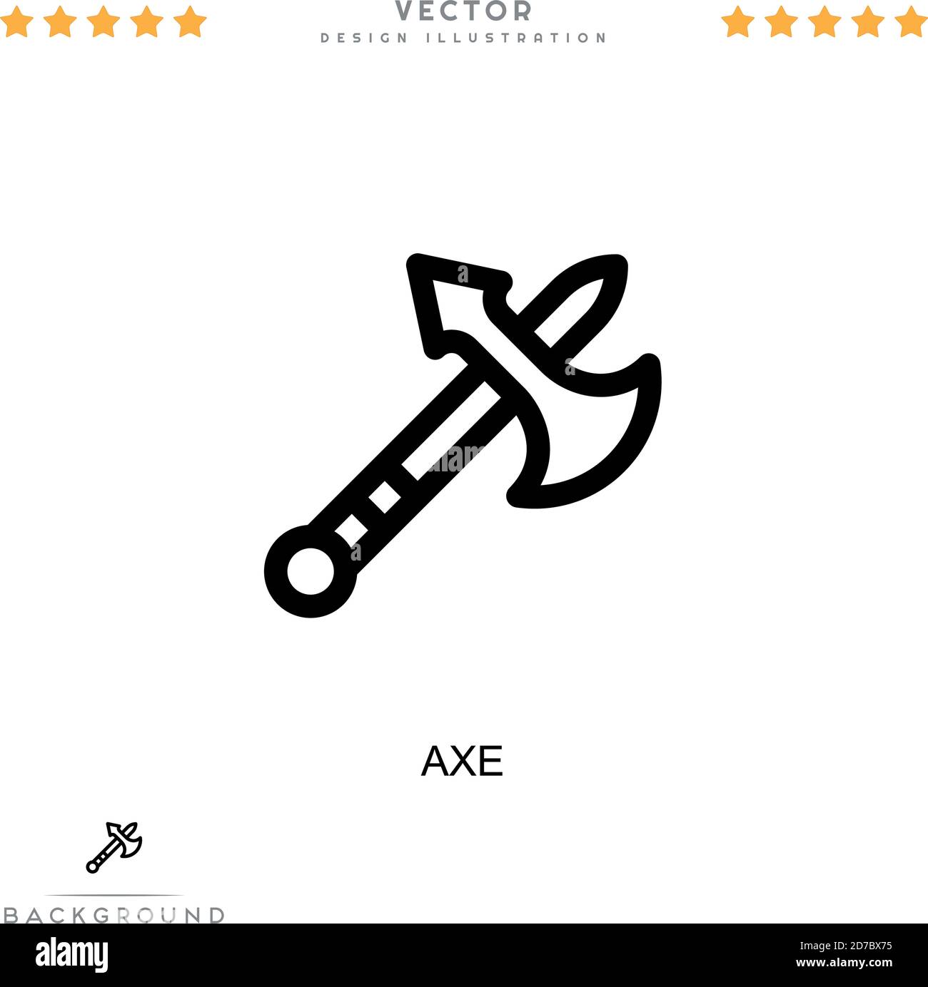 Axe icon. Simple element from digital disruption collection. Line Axe ...