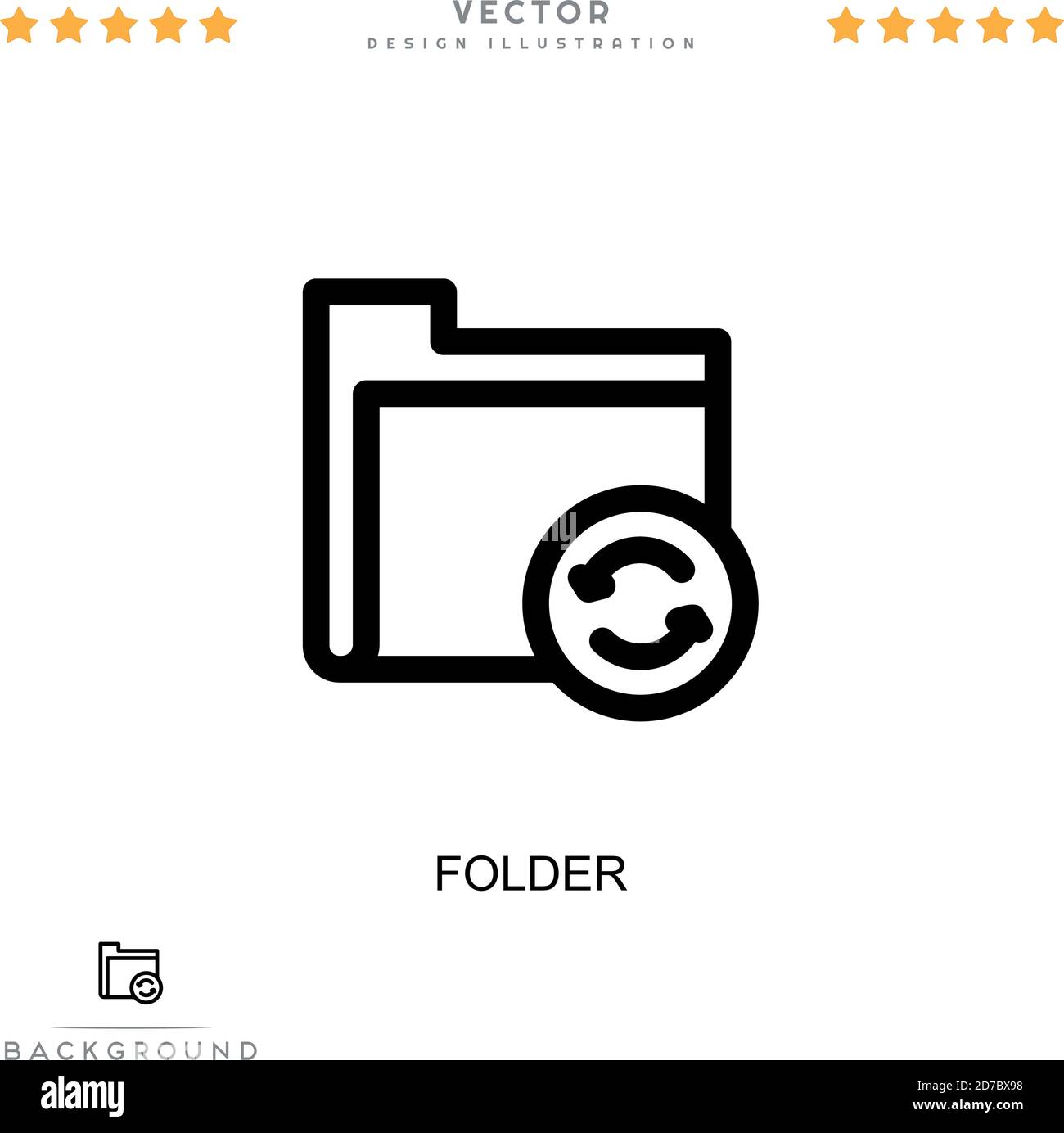 Folder icon. Simple element from digital disruption collection. Line ...
