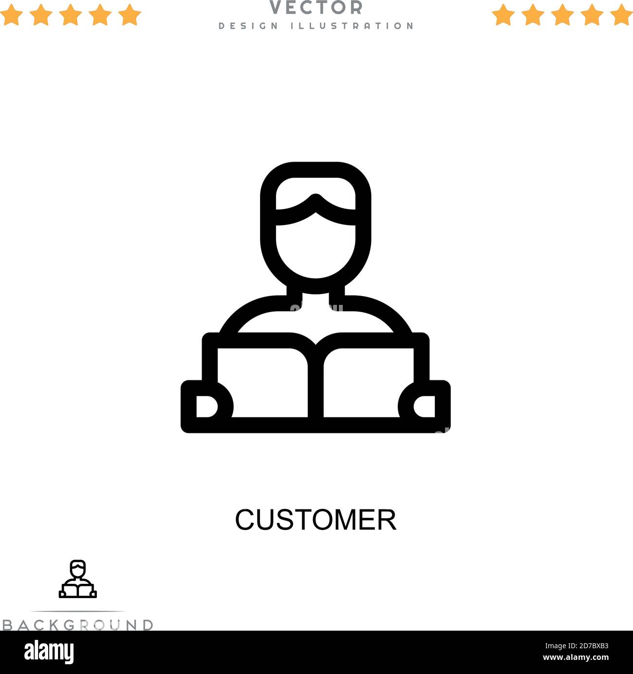 Customer icon. Simple element from digital disruption collection. Line ...