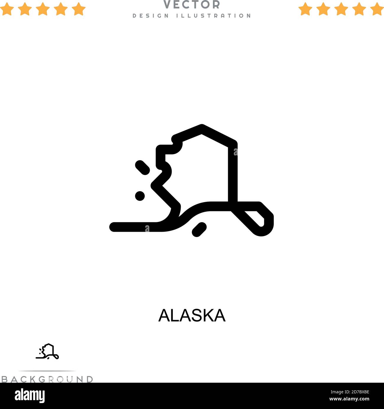 Alaska icon. Simple element from digital disruption collection. Line ...
