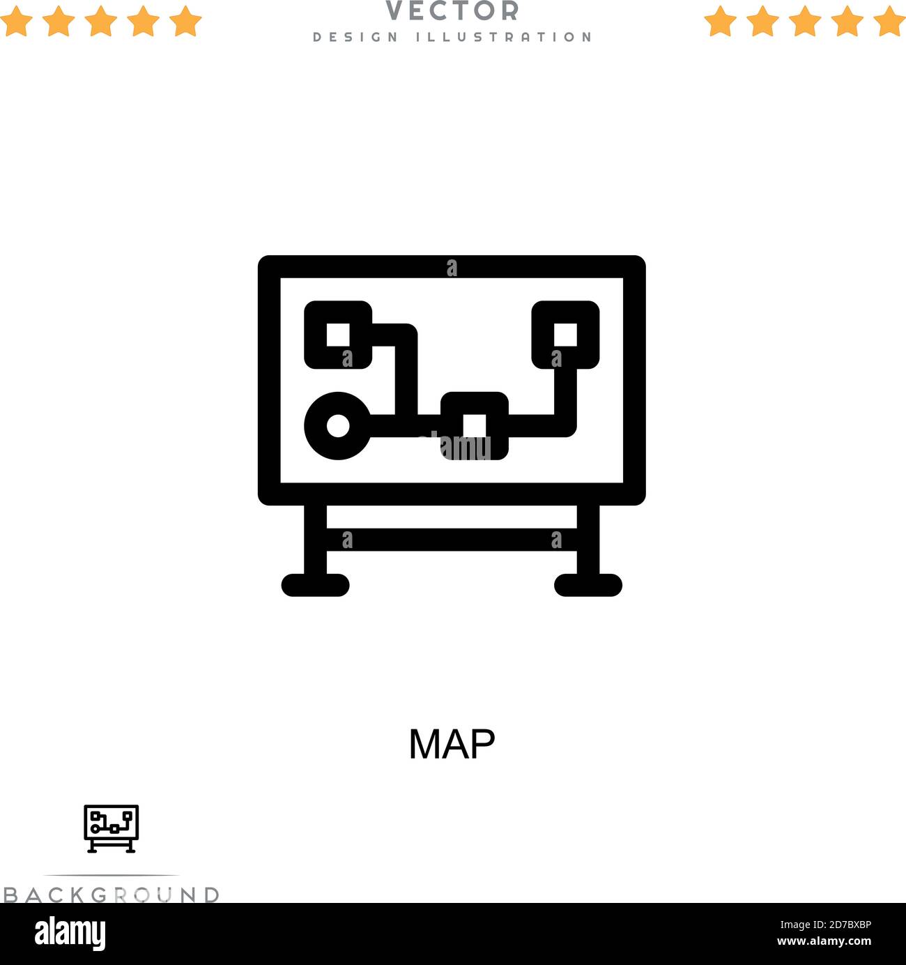 Map icon. Simple element from digital disruption collection. Line Map ...
