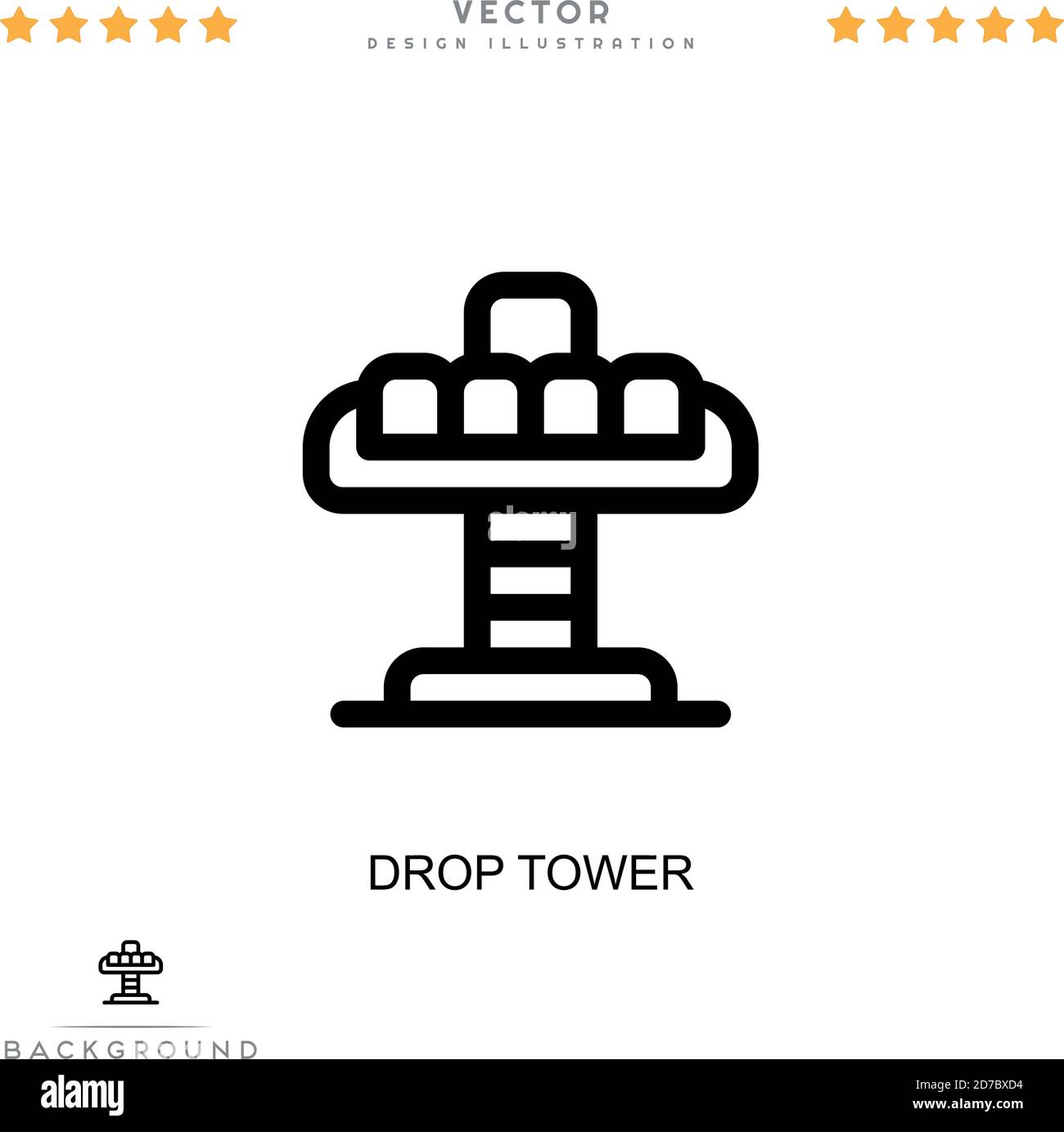Drop tower icon. Simple element from digital disruption collection ...