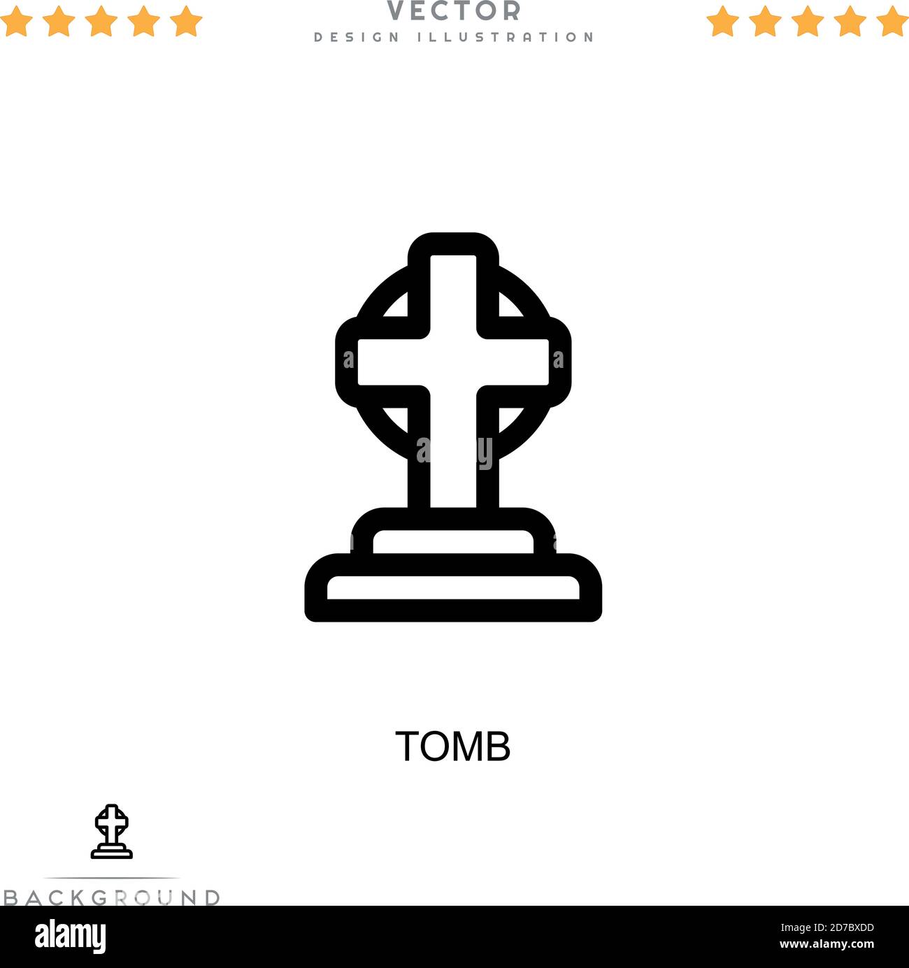 Tomb icon. Simple element from digital disruption collection. Line Tomb ...