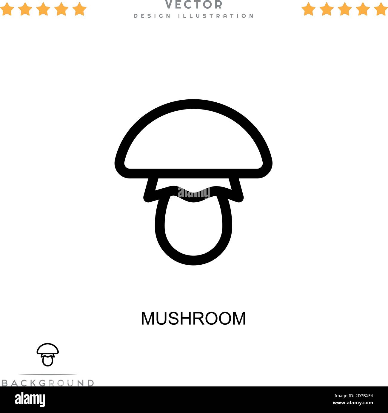 Mushroom icon. Simple element from digital disruption collection. Line ...
