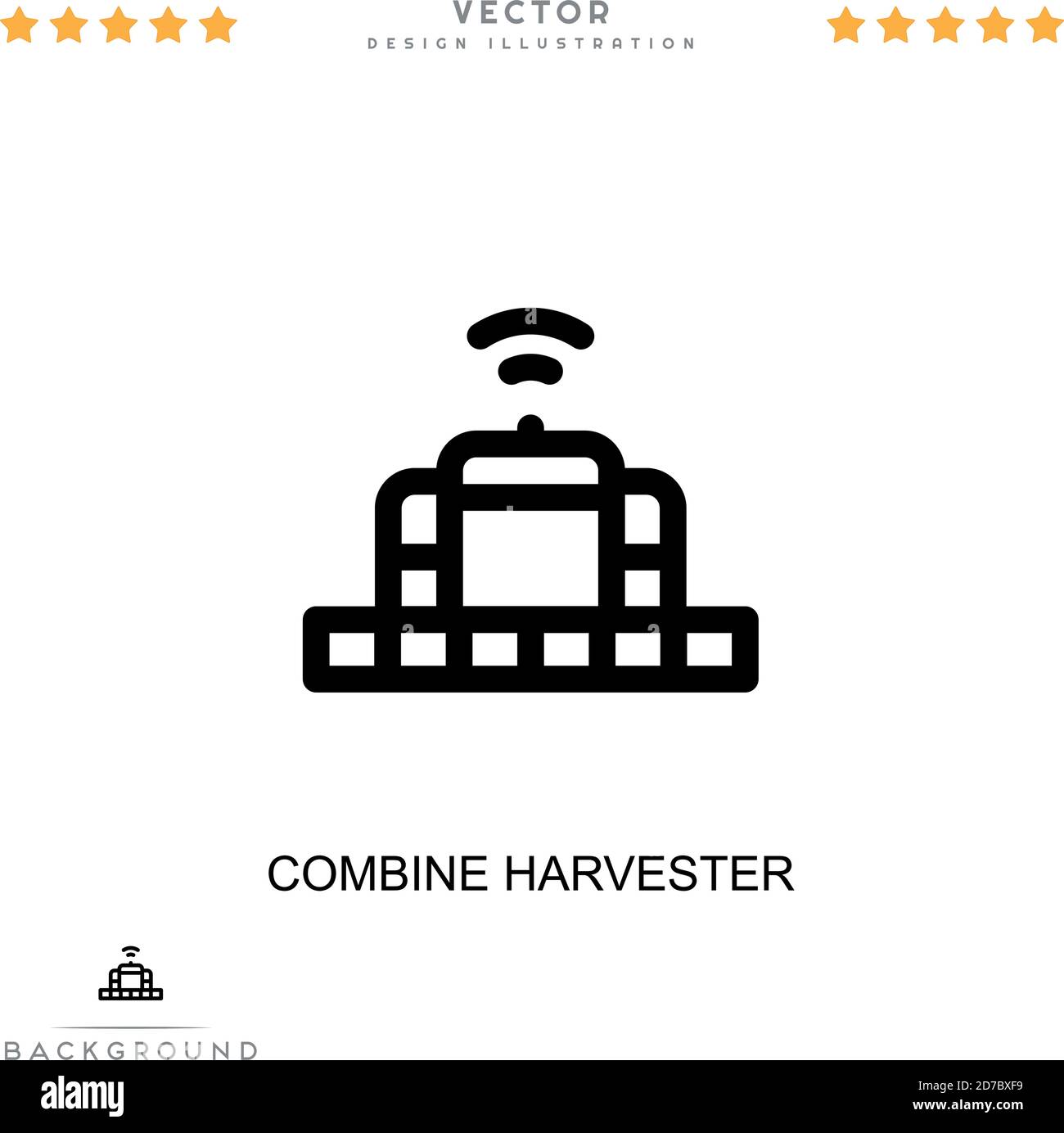 Combine harvester icon. Simple element from digital disruption ...
